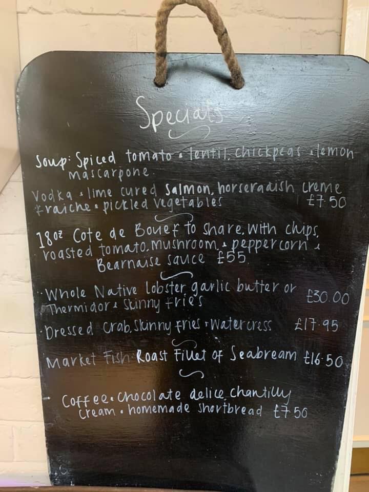 Our Menu - The Chequers